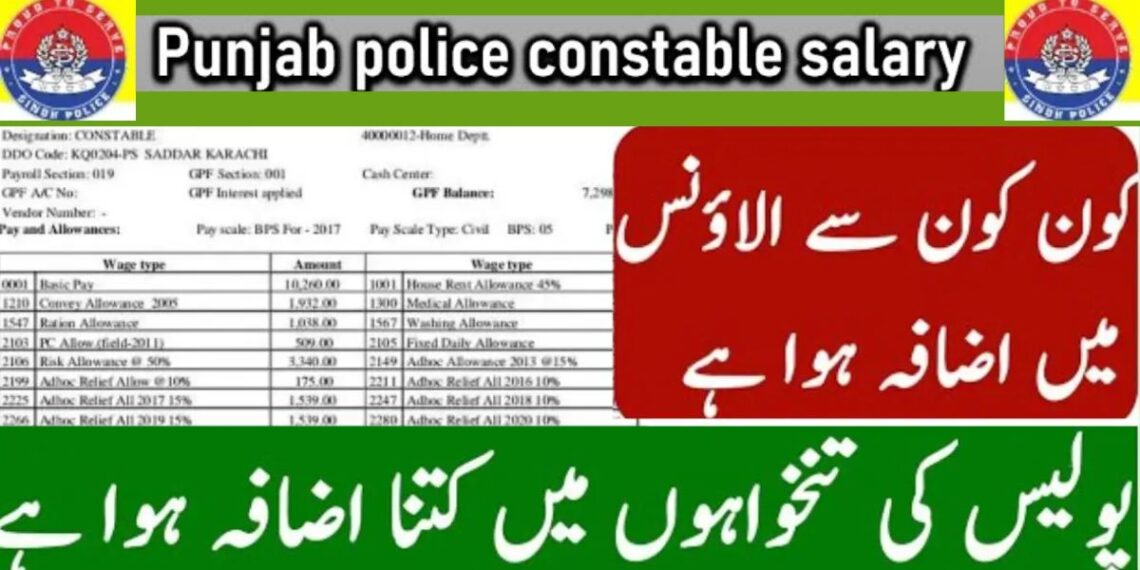 Punjab Police Salary For Constable In Pakistan 2025