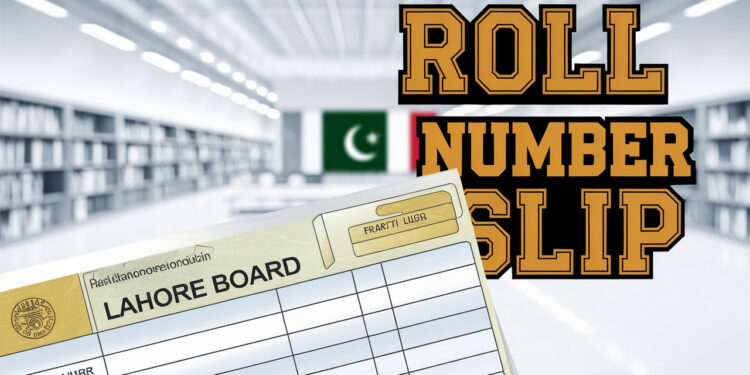 10th Class Roll Number Slip 2025 Lahore Board - PDF File
